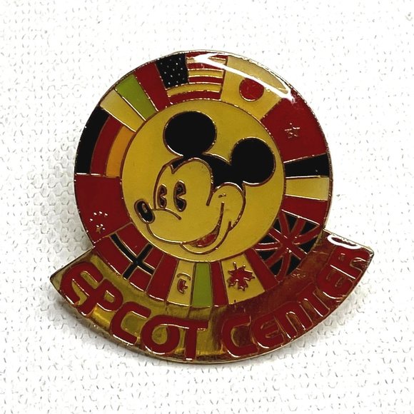 Other | Disney Epcot Center Mickey Flags Pin Tie Tack Country Walt ...